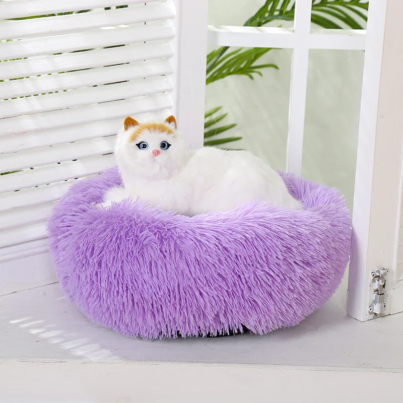 PANIER CHIEN,Light Grey-70cm--Lit en peluche pour chiens et chats ...