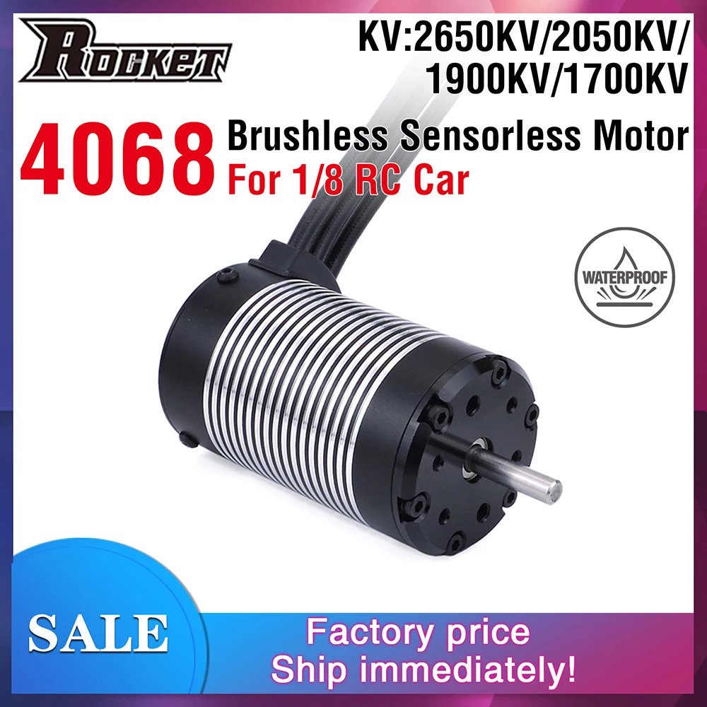 Rocket-4068-Waterproof-Brushless-Sensorless-Motor-2650KV-2050KV-1900KV ...