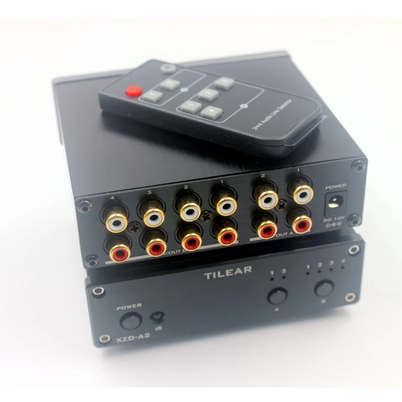 A2 HIFI Lossless 2 Input 4 Output RCA HUB Audio Distributor Signal ...