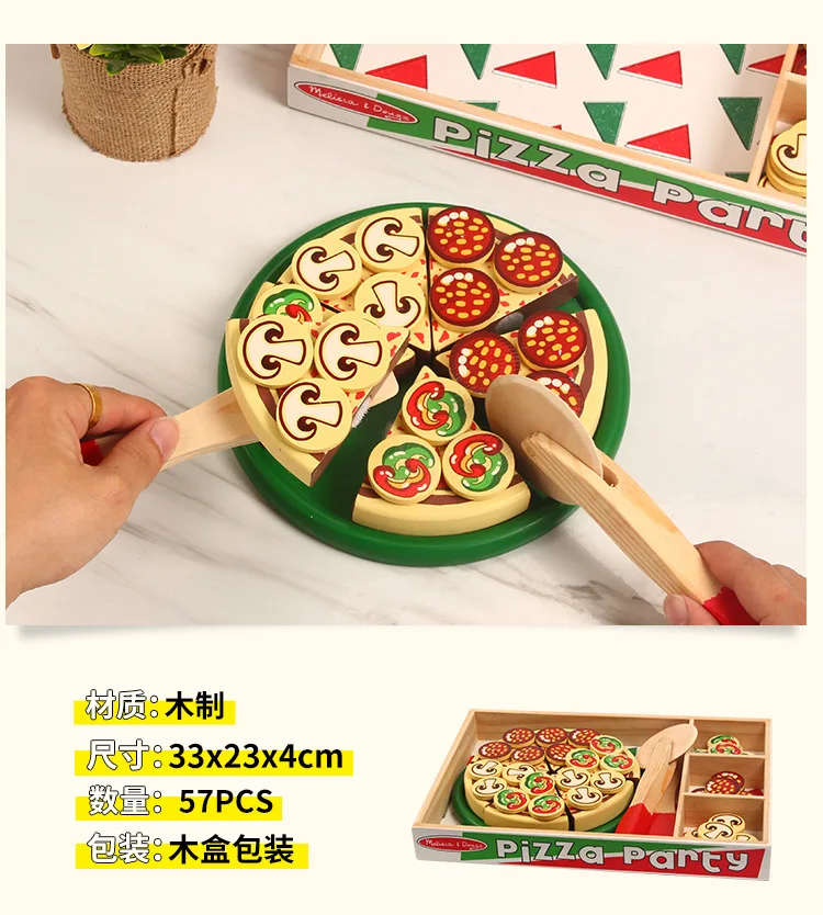 Американский деревянный качественный слайсер для резки пиццы, детский ...