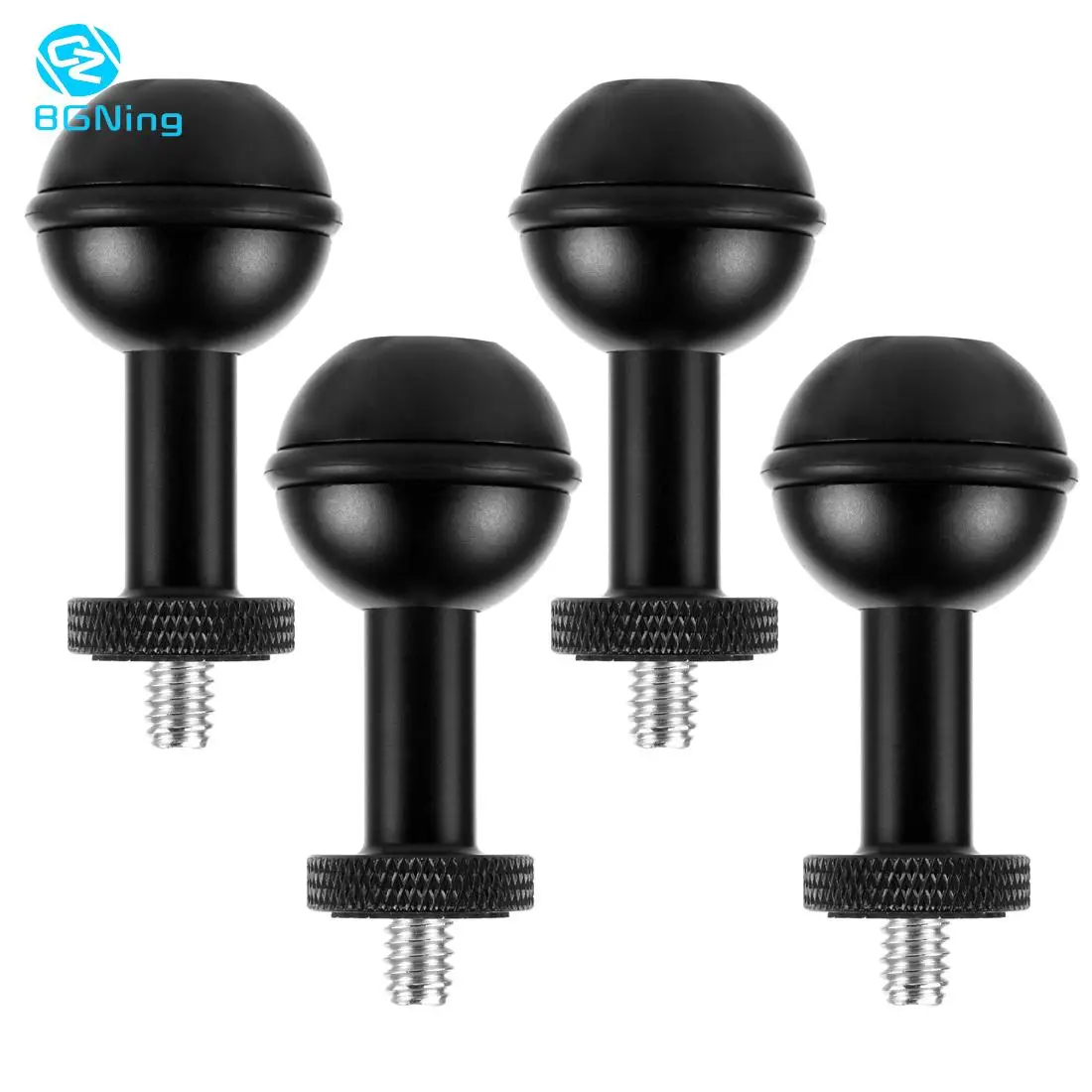 BGNING 1inch Ball Head Adapter 1/4 M5 Adjustable Screw Fixed Mount Anti ...