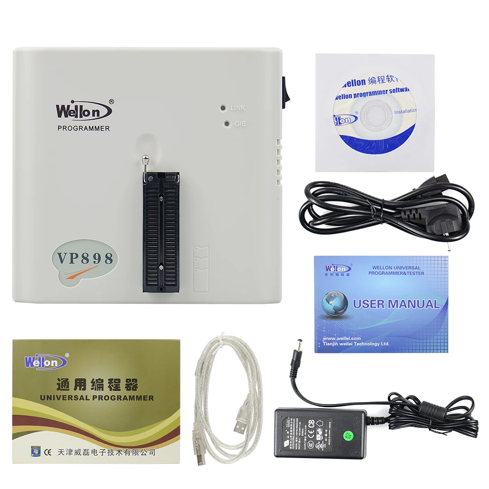Original Wellon VP898 Universal Programmer High Quality Auto ECU Chip Tunning VP898 Programmer ...