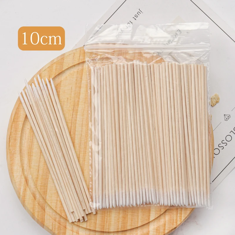 Ultra-small Cotton Swab 100pcs Lint Free Micro Brushes Wood Cotton Buds ...