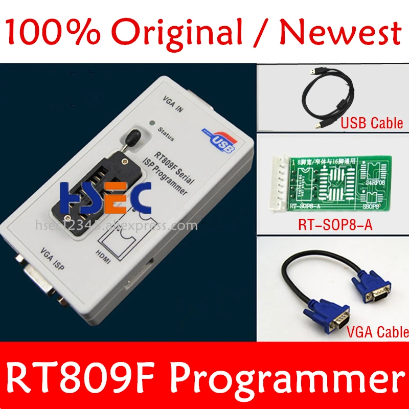100% Original Newest Rt809f Isp Programmer Icsp Bios Programmer Rt809 Lcd Usb Chip Eeprom ...