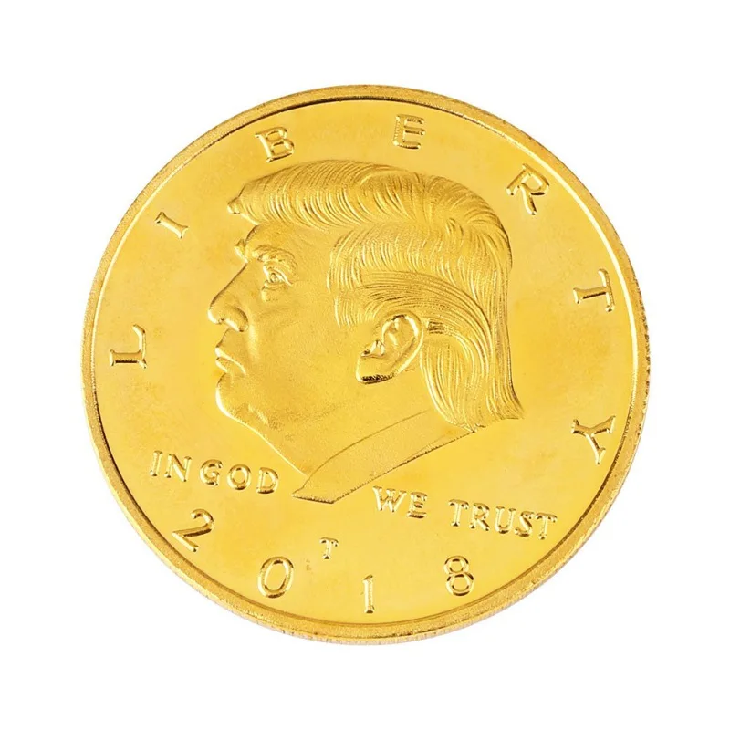 Car Ornaments Genuine Look Trump Kim Jong Un Commemorative Coin 2018 ...
