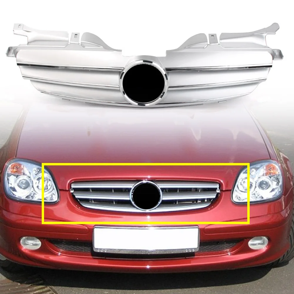 Car Front Grille 3 FinStyle Upper Bumper Grill For Mercedes Benz R170 ...