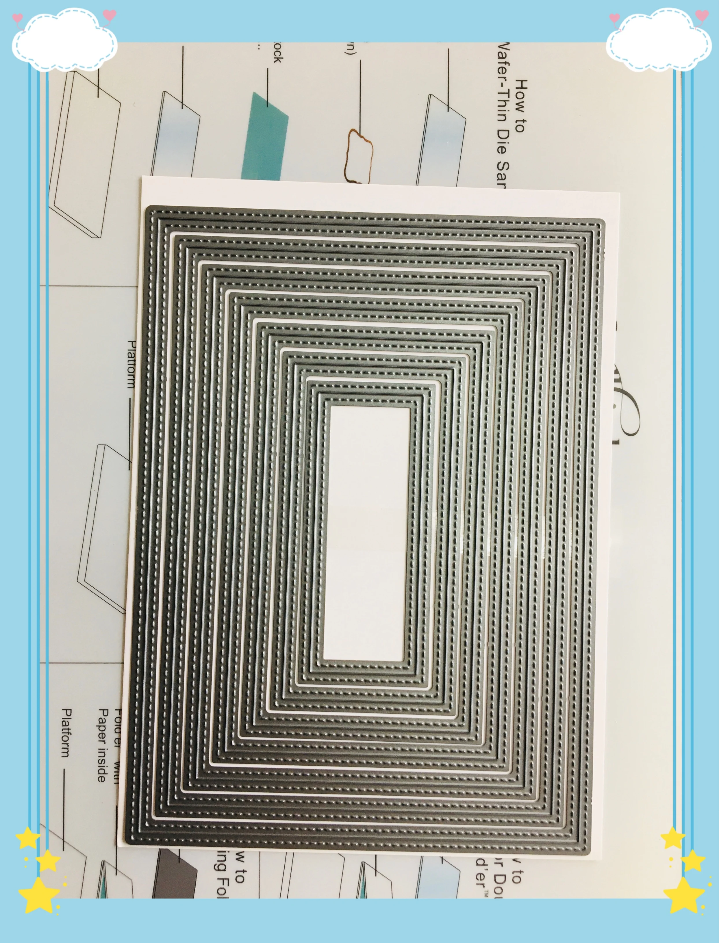 Double-Stitched-Craft-Dies-for-Scrapbooking-and-Card-Making-Metal-Die ...