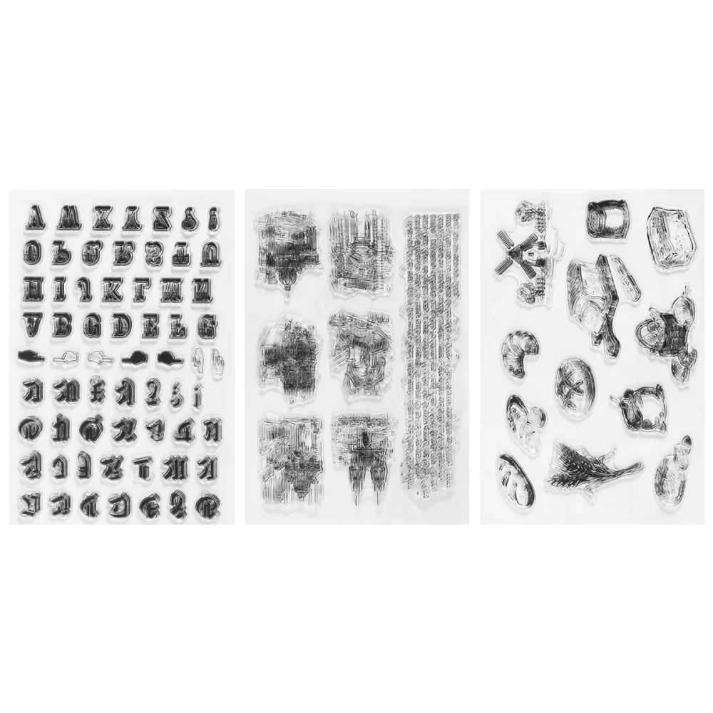 3 PCS Clear Stamp Reusable Practical Durable Transparent Stamp Journal ...