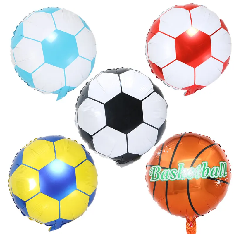 50pcs-18inch-Football-Aluminum-Foil-Balloon-Soccer-Basketball-Mylar ...