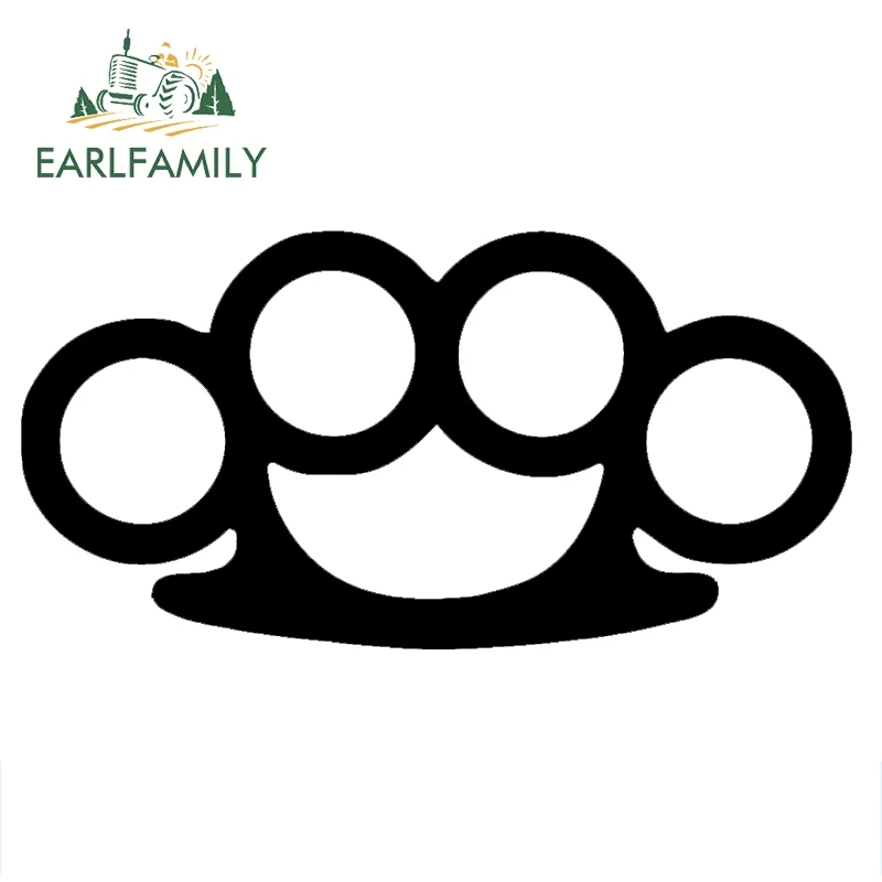 EARLFAMILY 13cm x 6.5cm Brass Knuckles V1 Sticker Decal JDM FCK ILL ...