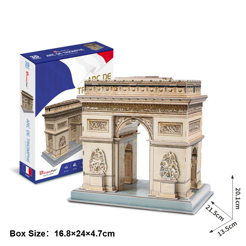26pcs-Children-s-Educational-Puzzle-Toy-3D-Arc-De-Triomphe-Paper-Board ...