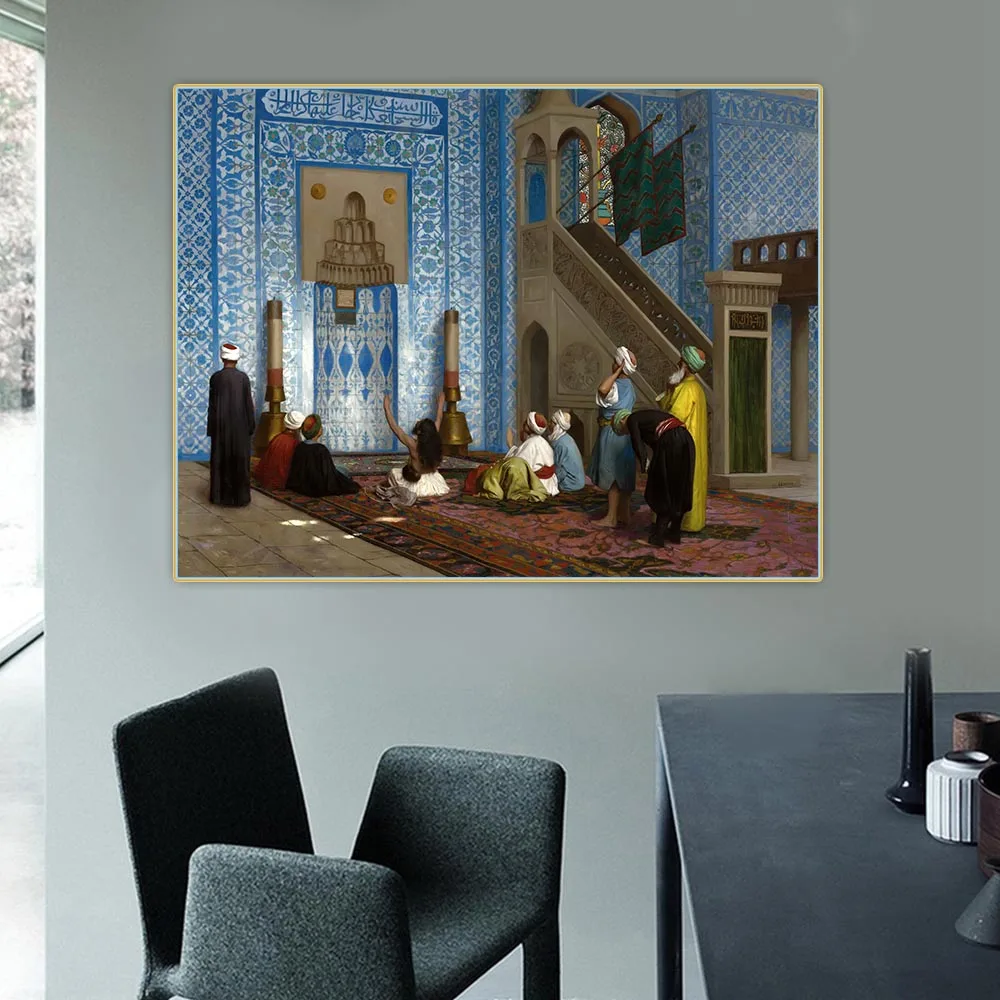 Oil Painting Istanbul D4560 Jean-Leon Gerome - Rustem Pasha Mosque ...