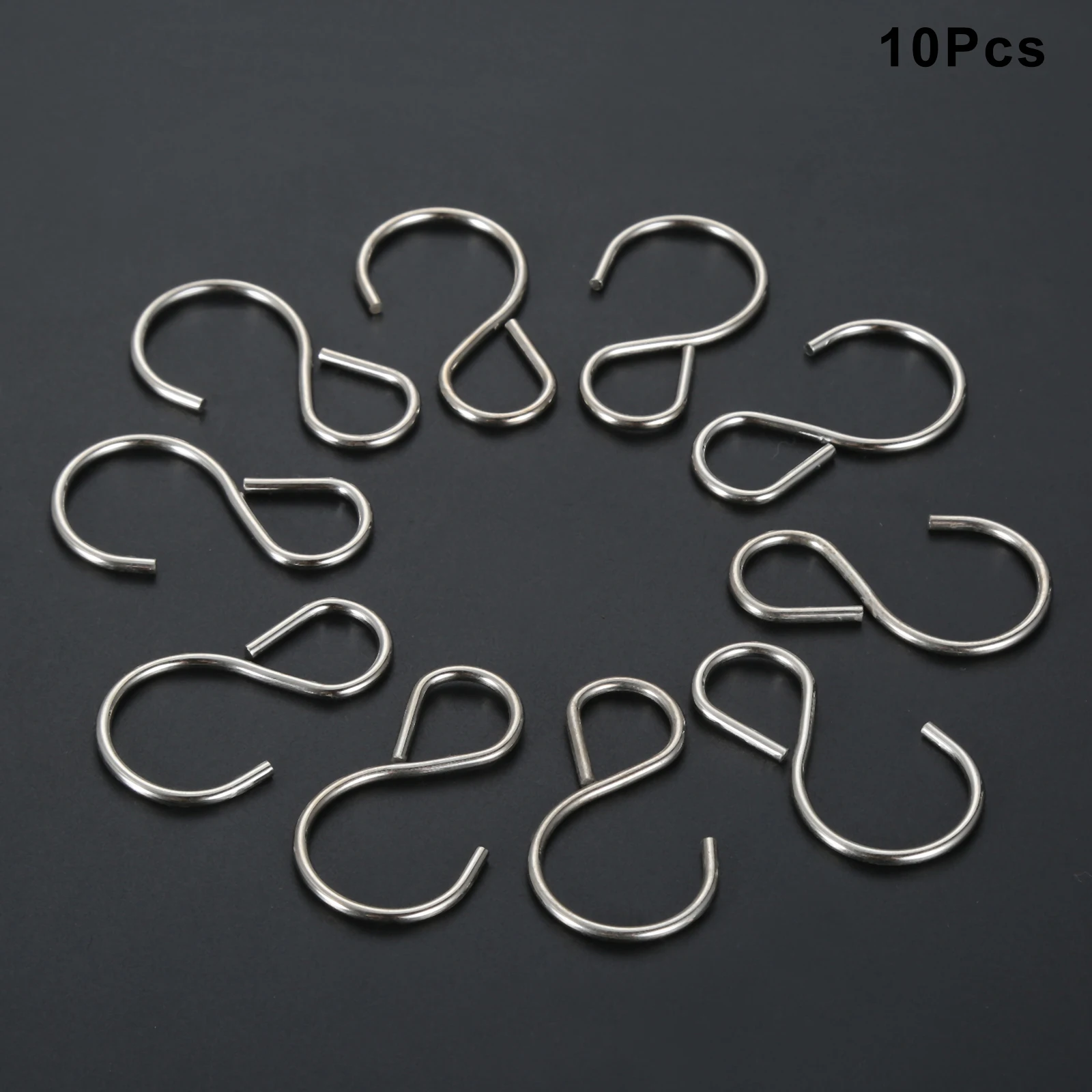 10pcs S Shaped Metal Hooks Multipurpose Hanging Pot Pan Kitchen Storage ...