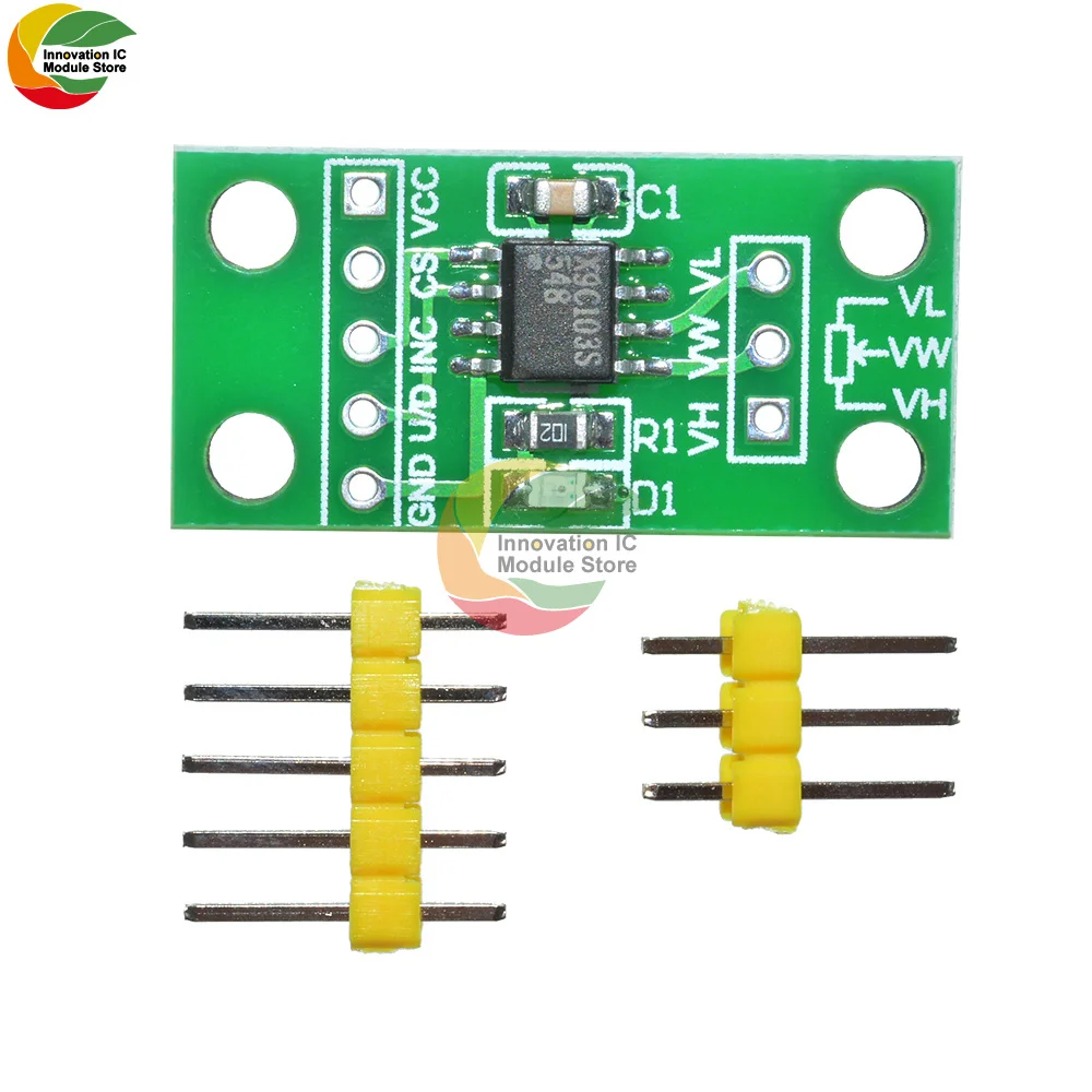 Ziqqucu Dc 3 -5v 10k Ohm Resistance Digital Potentiometer Board Module ...
