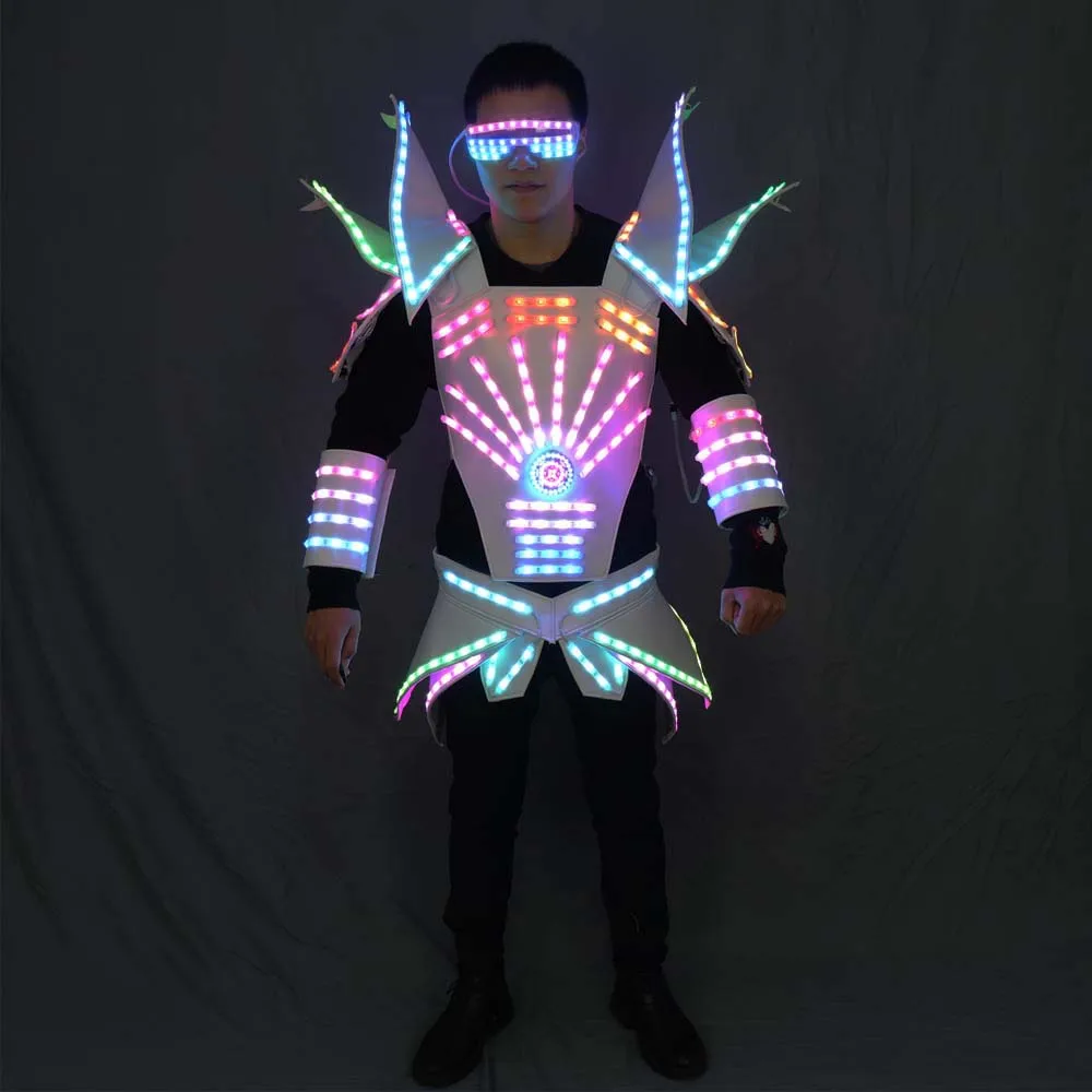 Traje de Robot iuminoso LED a todo Color, tecnología de escenario ...