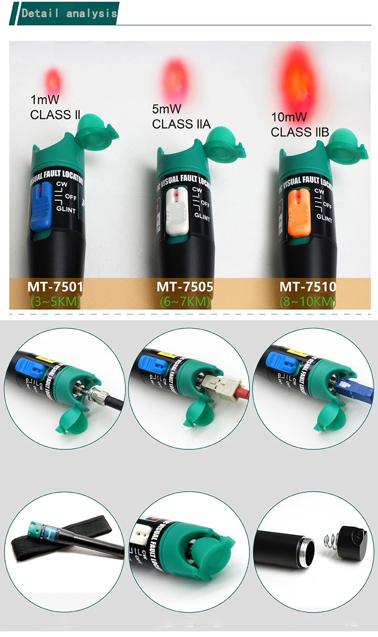 MT-7501-C - stylo de Test Laser de Fiber optique MT-7501-C MT-7505-C MT ...