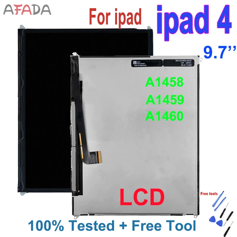 Ipad 4 용 오리지널 LCD 디스플레이, 터치 스크린 디지타이저 어셈블리, A1458 A1459 A1460, LCD 홈 버튼, Ipad4 화면 교체|테블릿 LCD ...