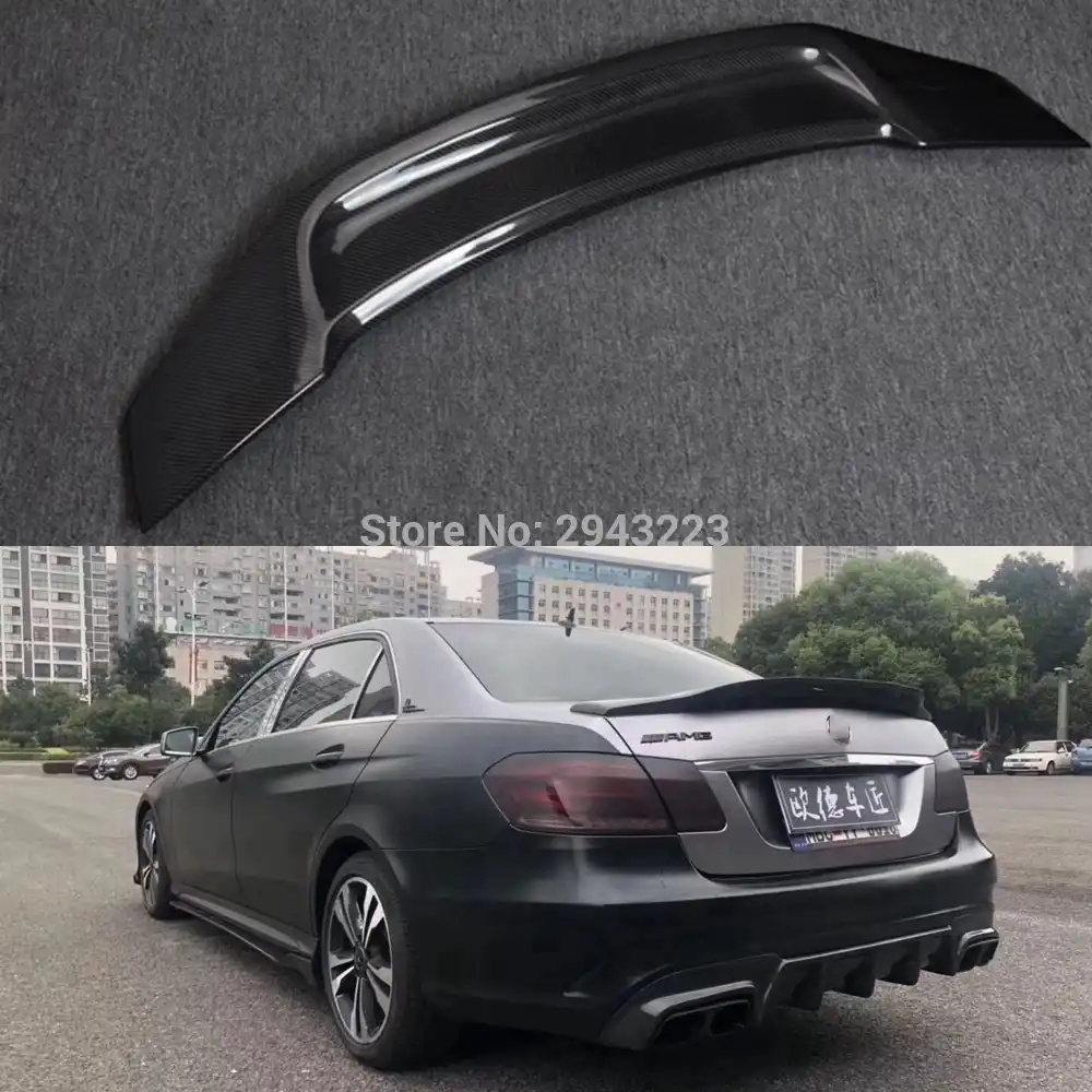 For W212 Carbon Fiber Front Lip Spoiler for Mercedes Benz E Class E260 ...