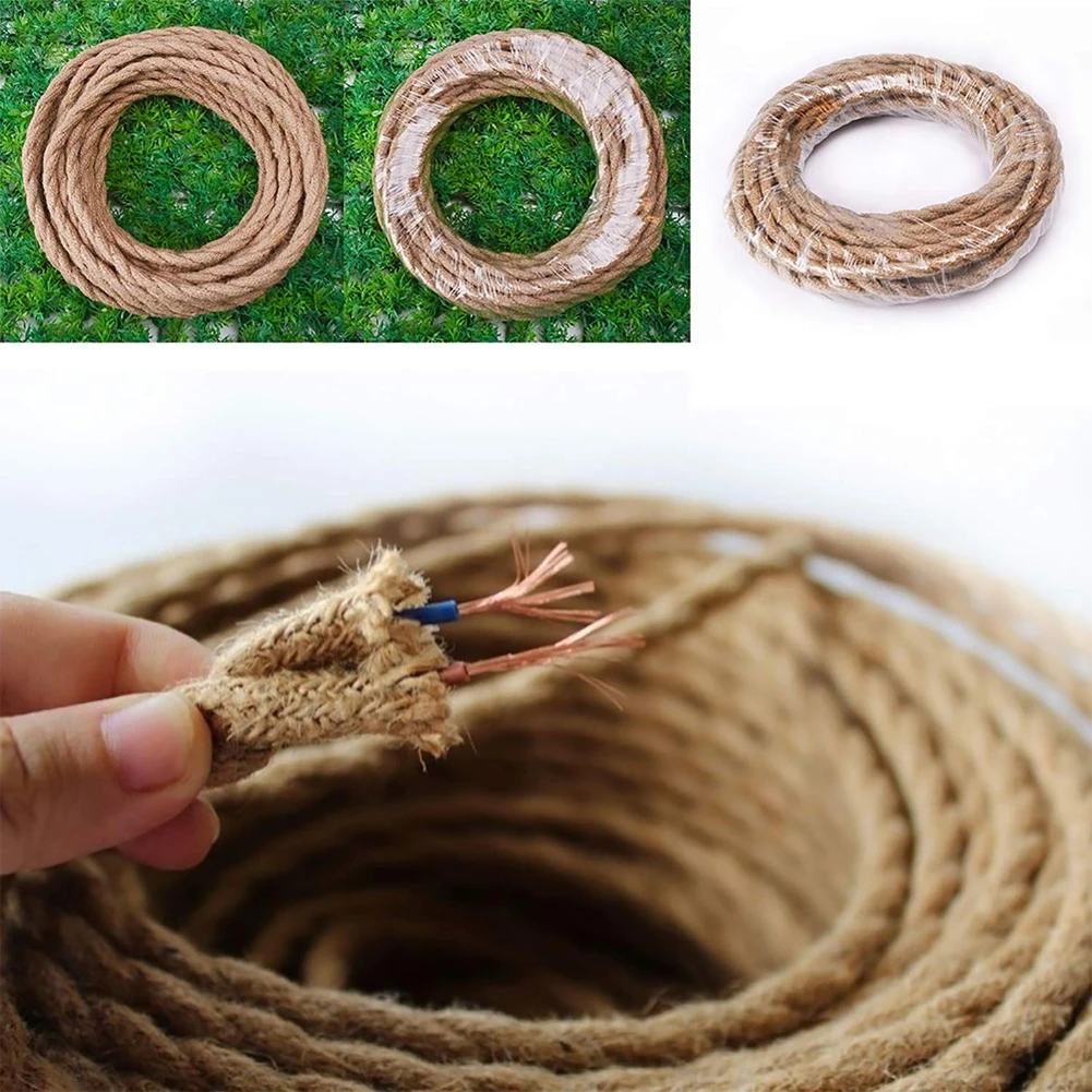 18 Awg Copper Wire Hemp Rope Twisted Cable Braided Industrial ...