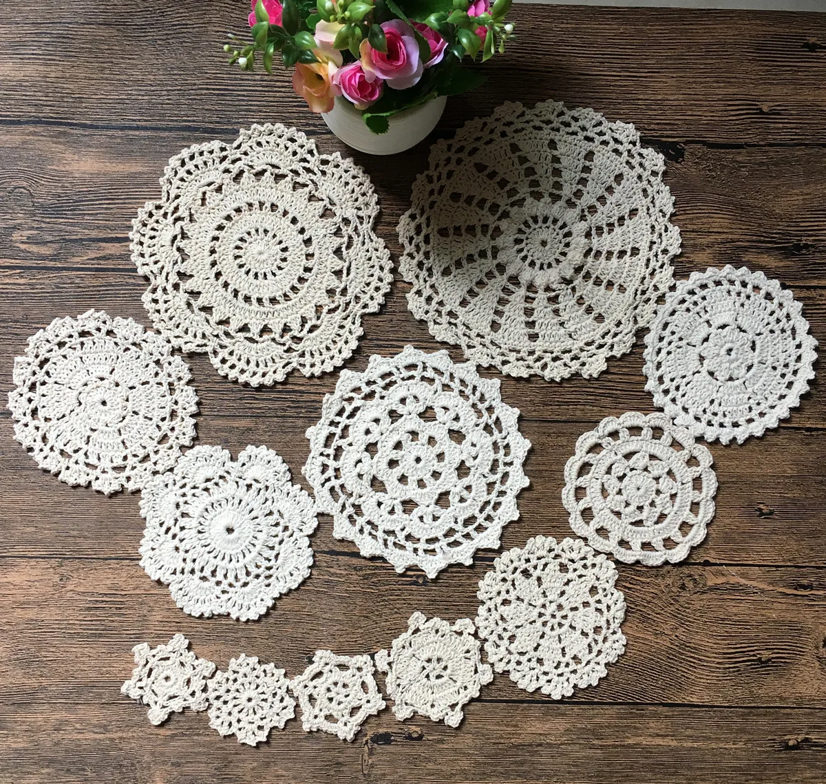 Doilies . Vintage French crochet doily Handmade doily 005 crochet ...
