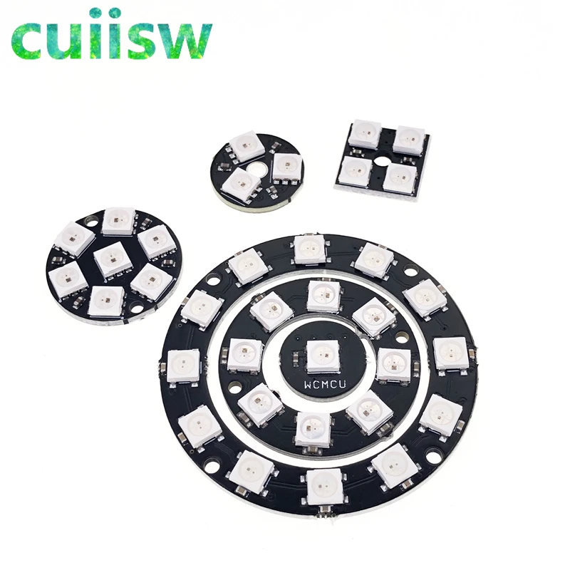 RGB LED Ring 1 3 4 7 8 12 16 24 Bits LEDs WS2812 5050 RGB LED Ring Lamp ...