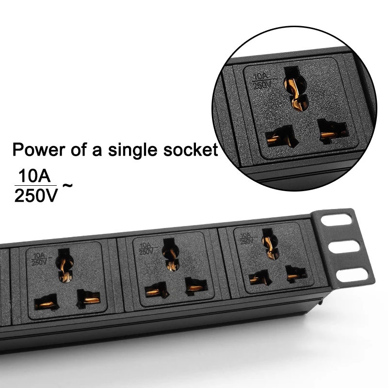 8 prises-Commutateur pneumatique 32A 8000W--Multiprise réseau T1 PDU ...