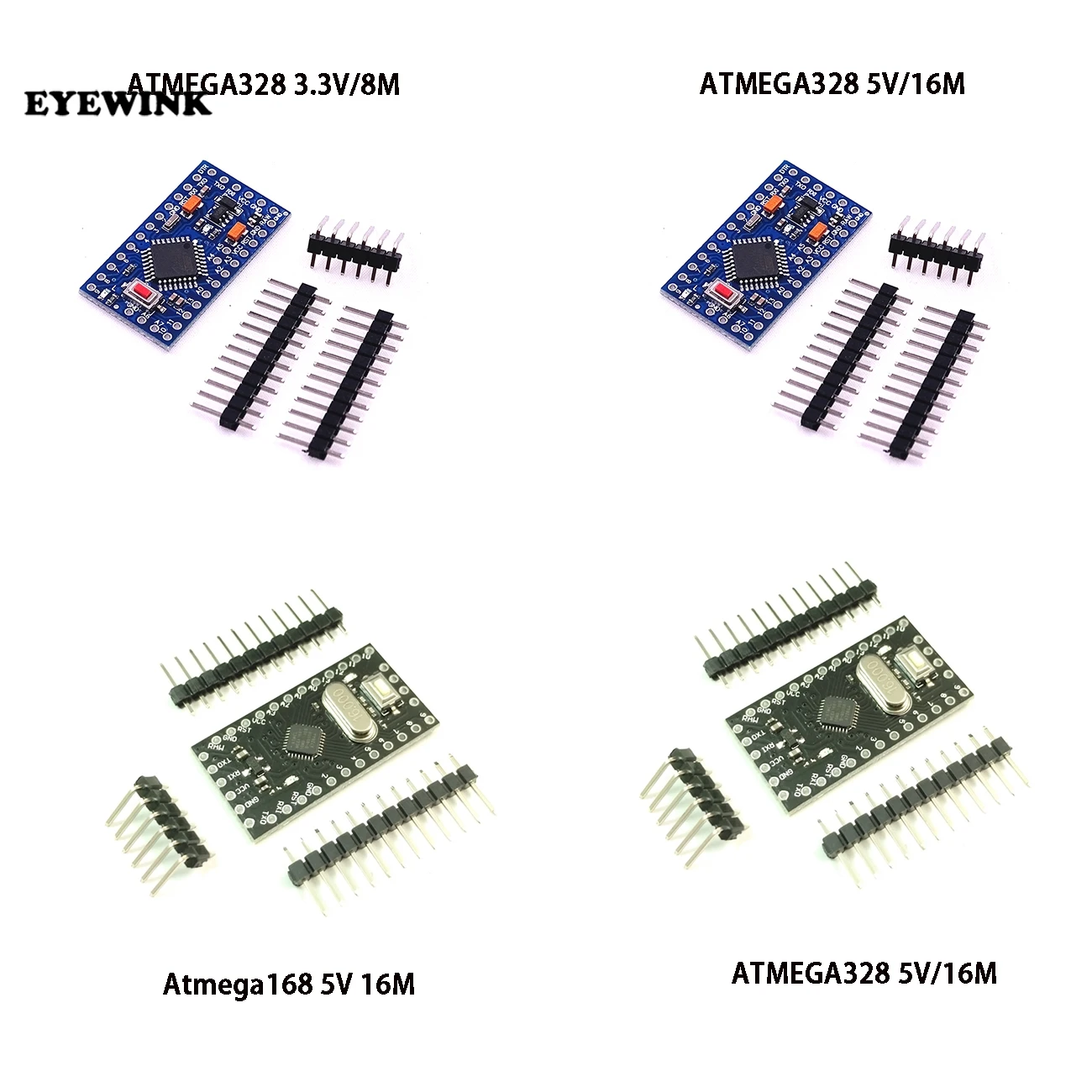 100pcs Pro Mini 168/328 Atmega168 5V 16M / ATMEGA328P MU 328P Mini ATMEGA328 5V/16MHz For ...