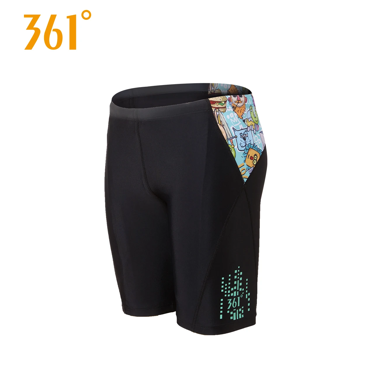 361 Male Black Swim Short Professional Men's Swimming Trunks ...