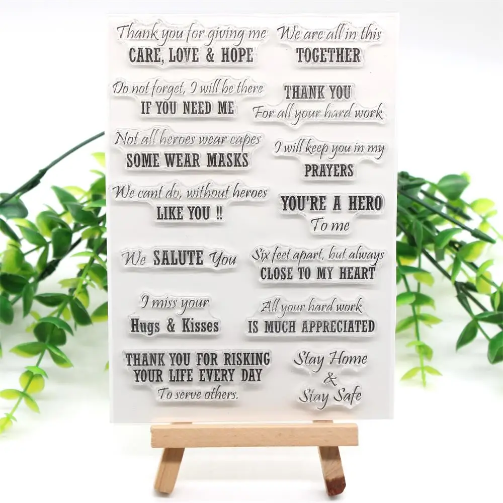 YPP-CRAFT-Short-Sentence-Transparent-Clear-Silicone-Stamps-for-DIY ...