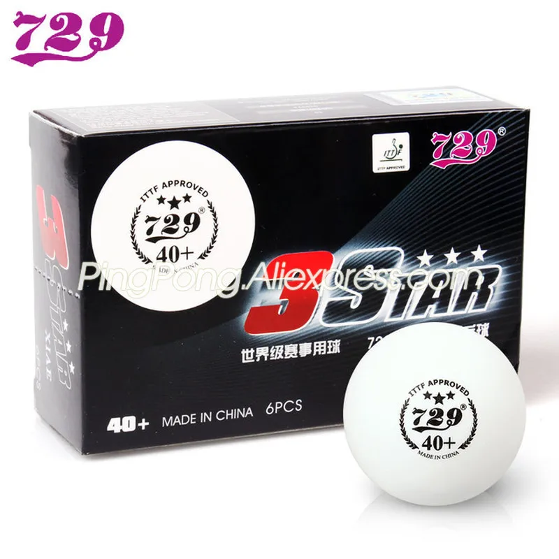 Bolas de tênis de mesa da amizade 729, bolas de ping pong 3 estrelas sem costura 40 + poli ...