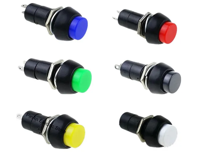 PBS-11A PBS-11B 12mm self-locking Plastic Push Button Switch Latching ...