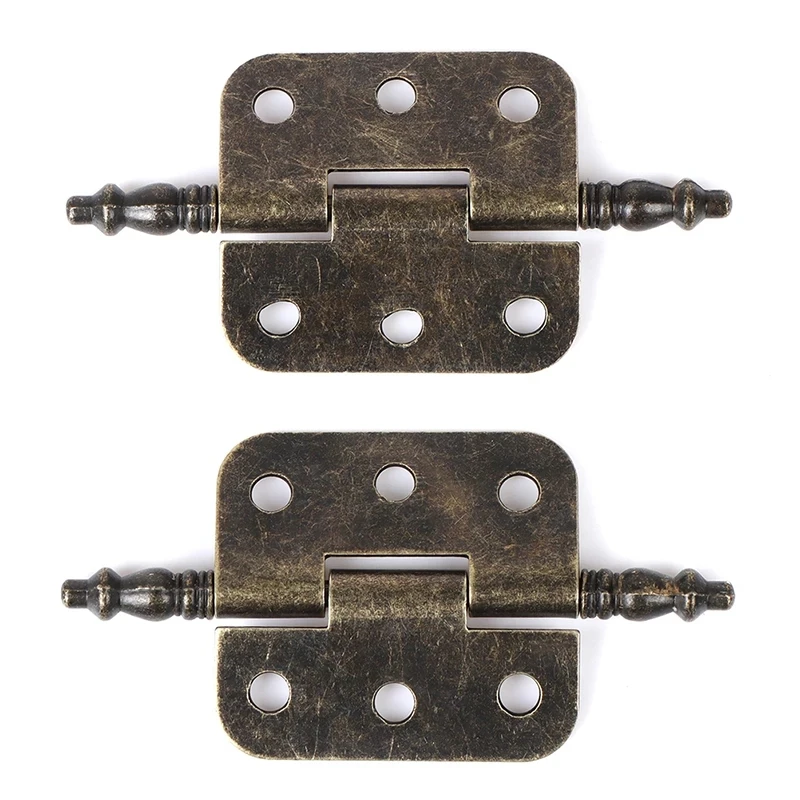 Hinges For Wood 2 Pcs Folding Butt Hinges, 1.5 Inch Brass Small Door ...