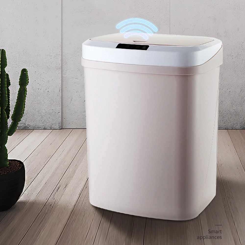 Intelligent Induction Motion Sensor Waste Bins Wide Opening Eco-Friendly Waste Garbage Bin ...