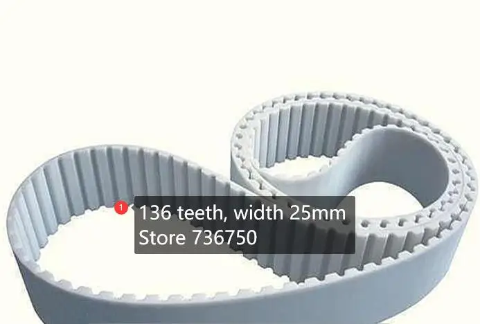 Customized-Timing-Belt-AT5-680-Width-25mm-136-Teeth-SWF-B-WD906-55-SWF ...