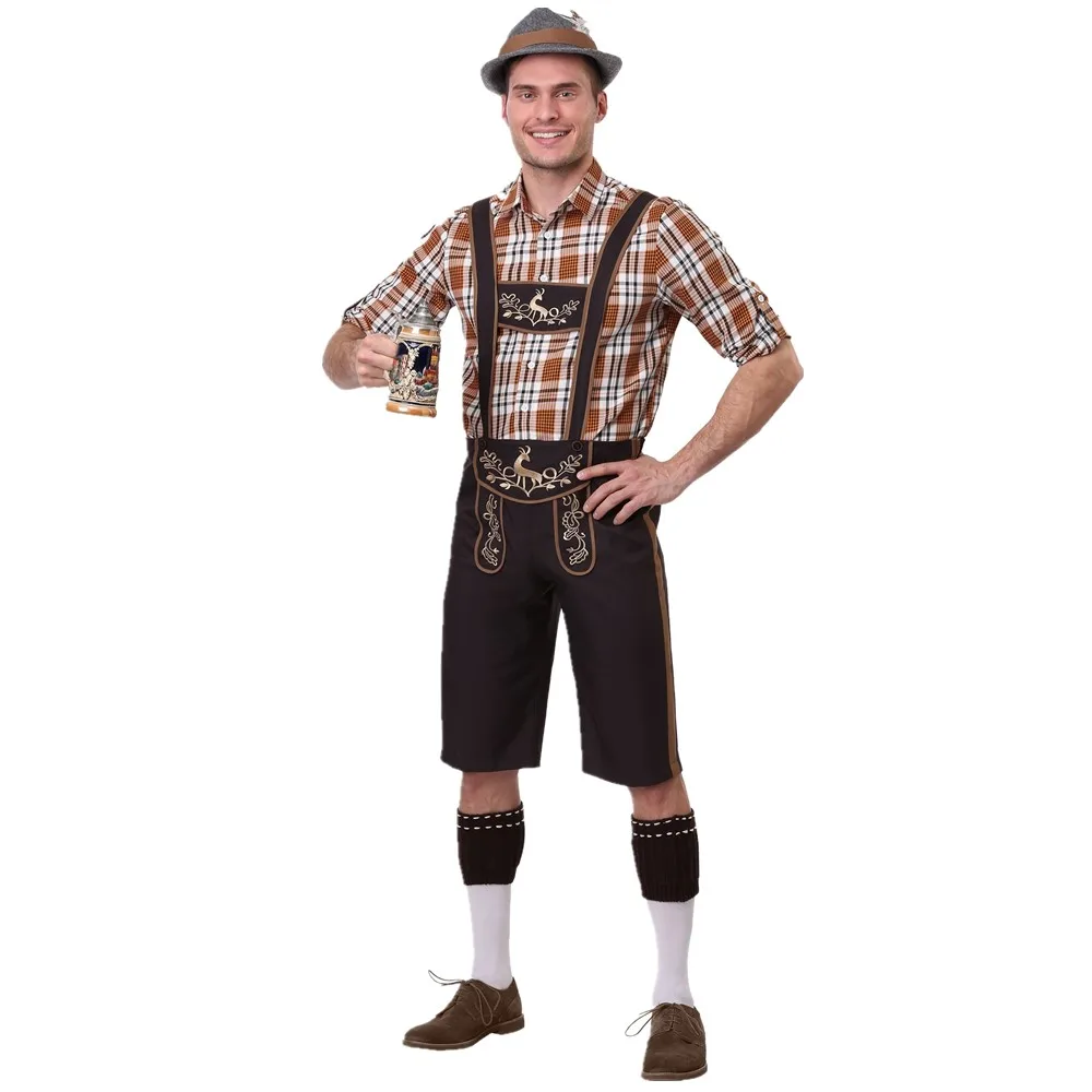 Germany Adult Male Traditional Oktoberfest Costume Bavarian Lederhosen ...
