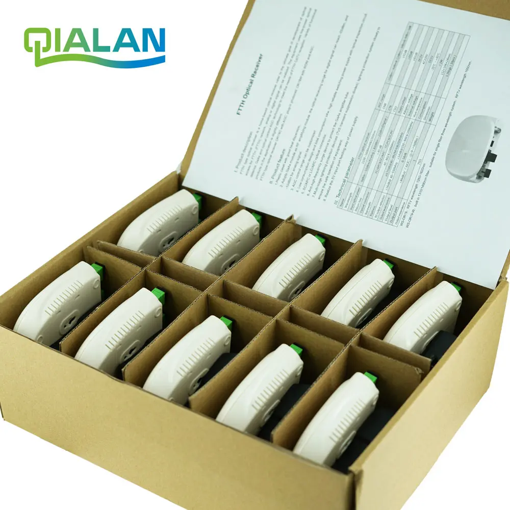 Оптоволоконный FTTH оптический приемник SC/APC-SC/APC с WDM и AGC мини ...