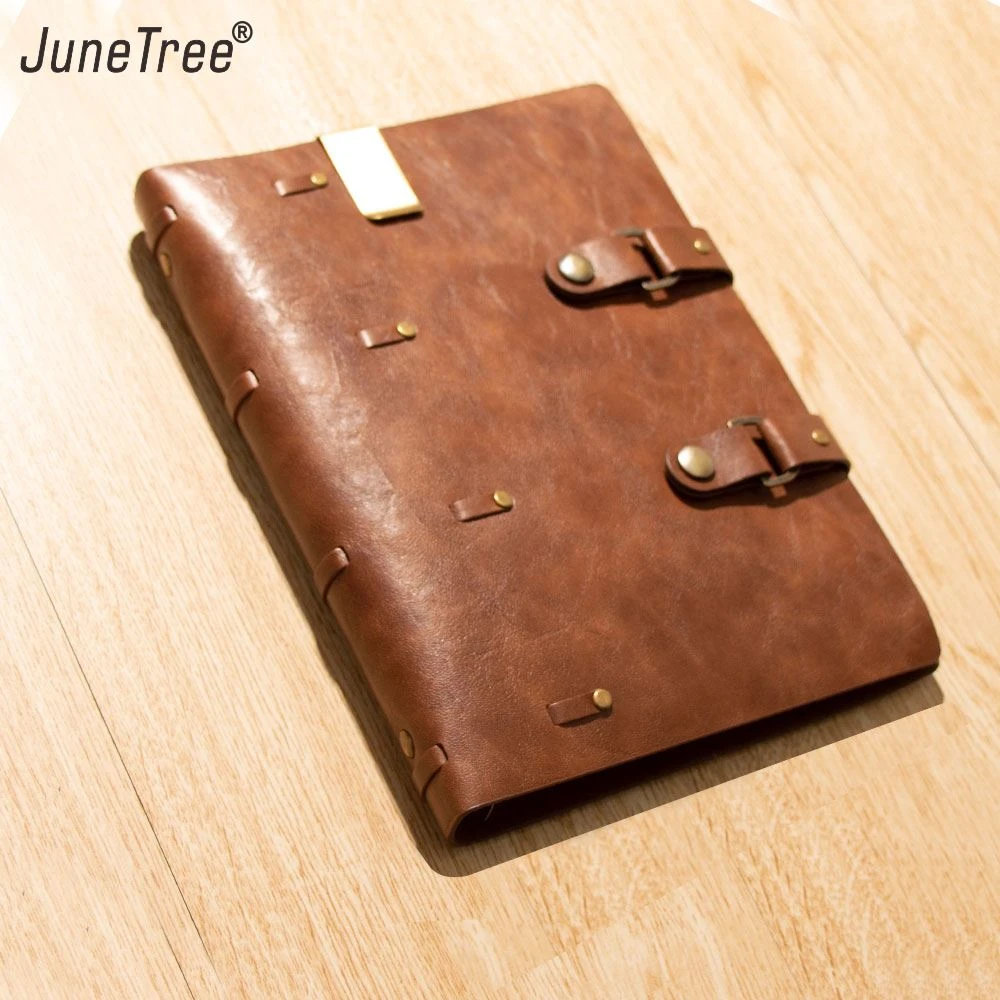 Classic Retro Notebook A5 Leather Blank Diary Note Book Journal ...
