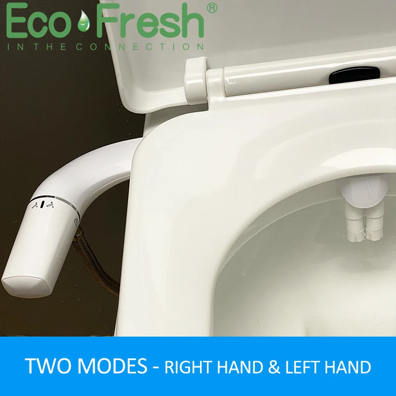 Ecofresh Bidet Attachment Ultra-Slim Toilet Seat Attachment Dual Nozzle ...