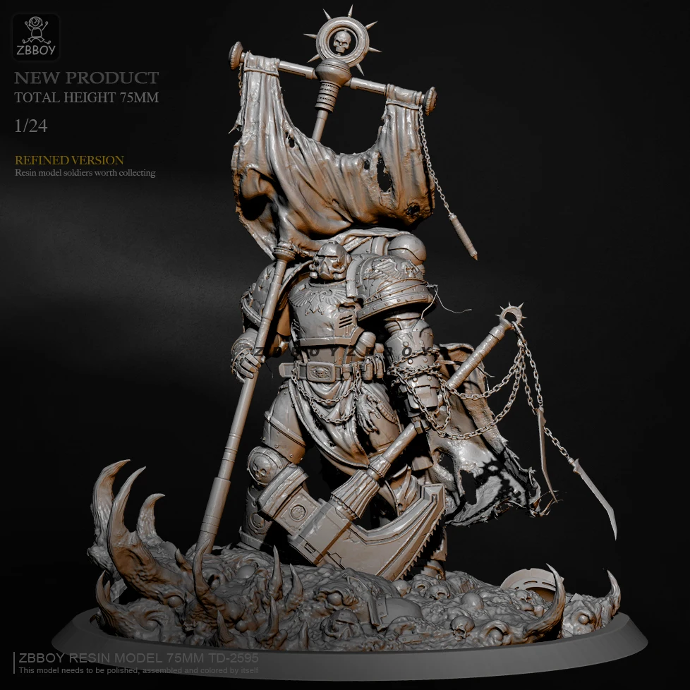 H75mm 1/24 Resin model kits figure colorless and self assembled TD 2595 ...