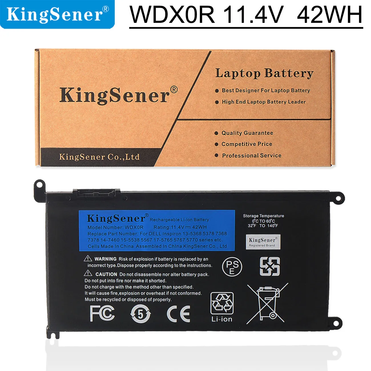 KingSener WDXOR Laptop Battery For Dell Inspiron 14 7000 5567 7560 5767 ...