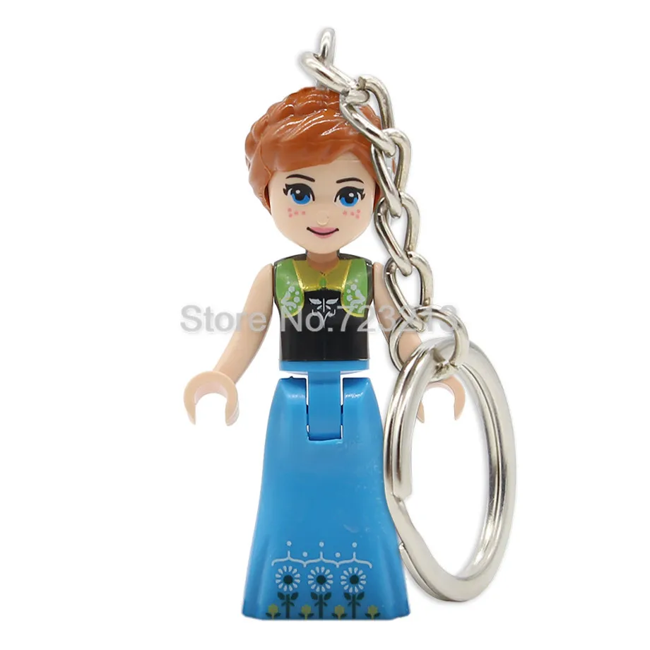 Fairy Tale Princess Girl Keychain Figure Key Ring Belle Beast Mulan ...