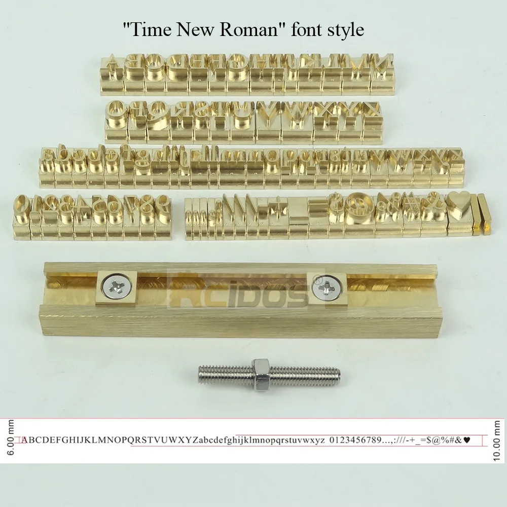 RCIDOS-T Slot Hot Stamping Letter,CNC Engraving Mold, Time New Roman ...