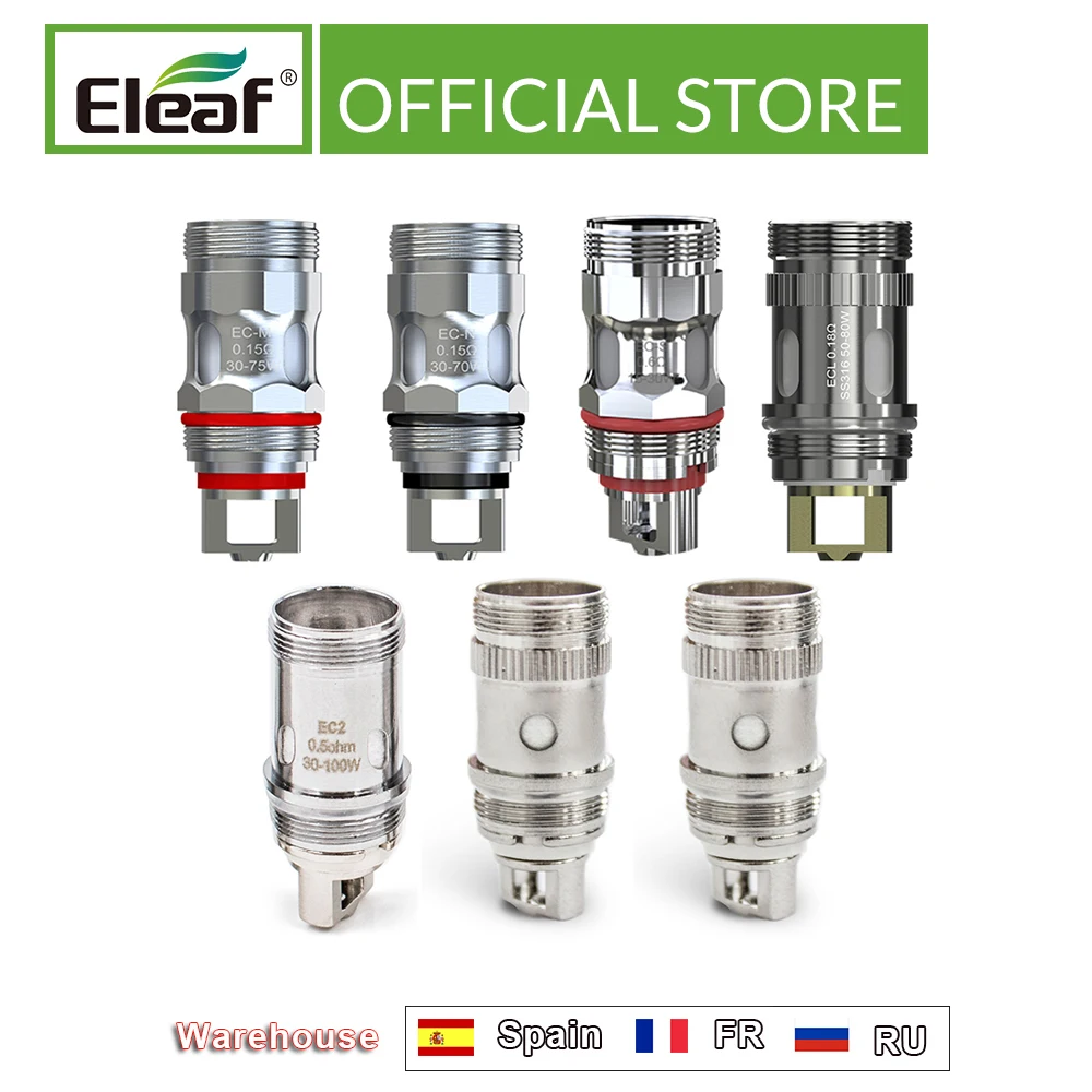Eleaf cabeza EC Original para cigarrillo electrónico, EC M/EC S/EC2/ECL, bobina para iJust 2 ...