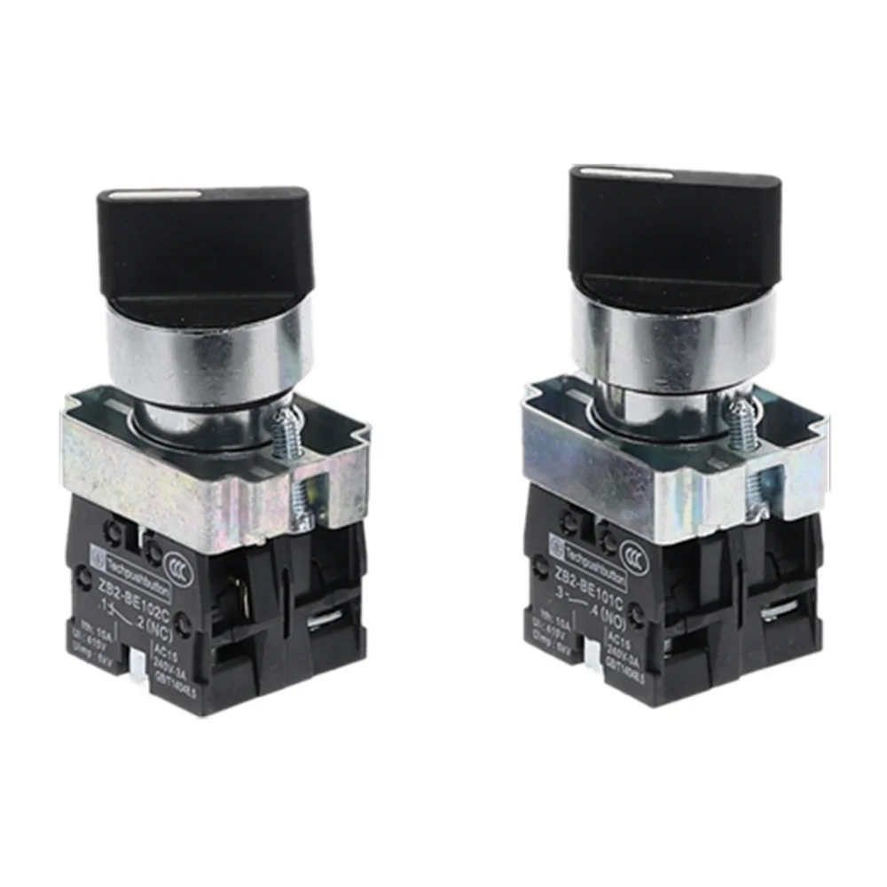 1Pcs XB2 knob switch 22mm 2/3 Position NO/NC Self-locking rotary switch 10A/415V XB2-BD33 XB2 ...