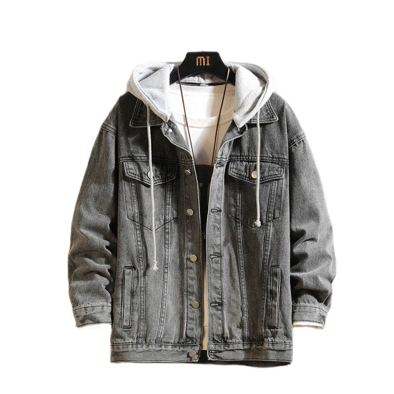 Denim Jacket Men Hooded Casual | Men's Casual Hooded Jacket | Denim ...
