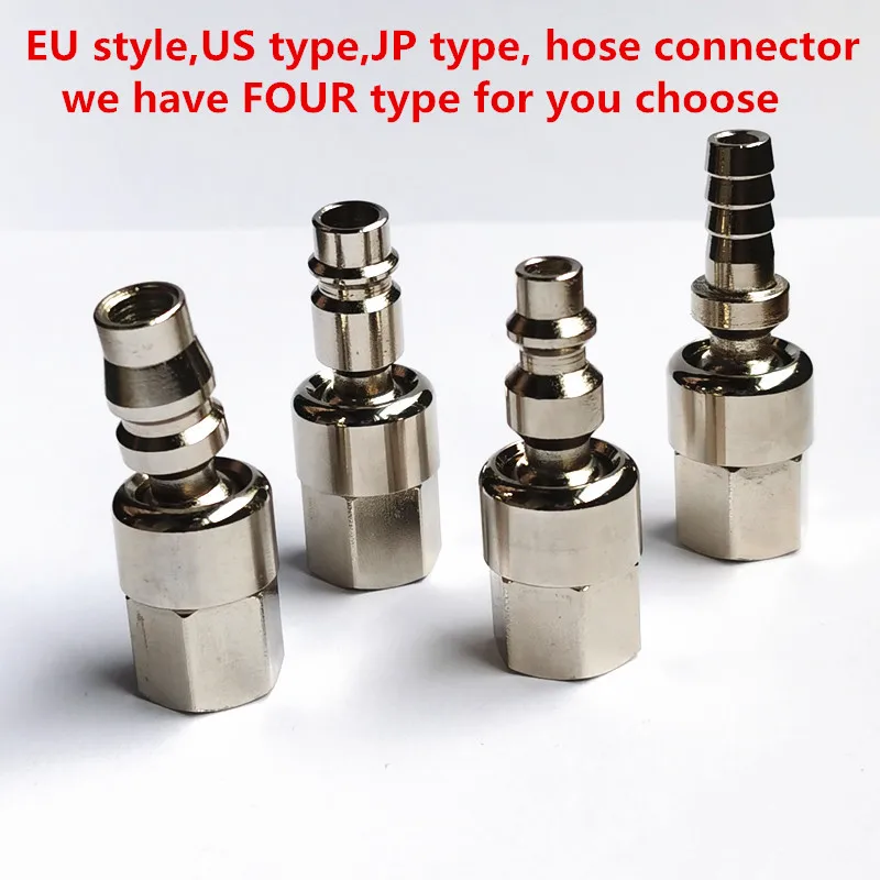 2PCS-Quick-Release-Couple-Universal-360-Swivel-Air-Hose-Connector-Flow ...