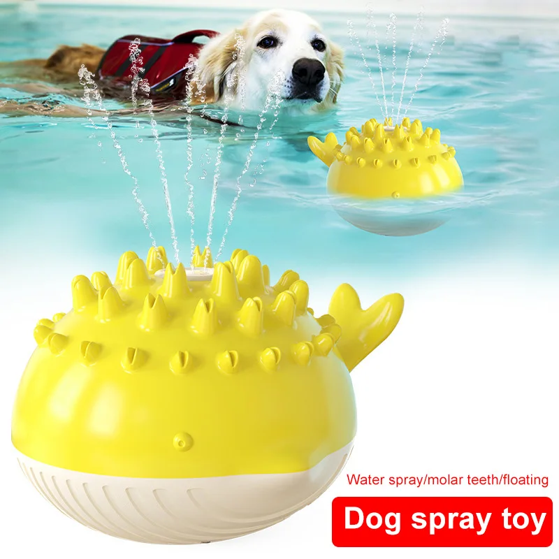 Dog Toy Summer Electric Water Floating Swimming Pet Bath Water Spouting ...