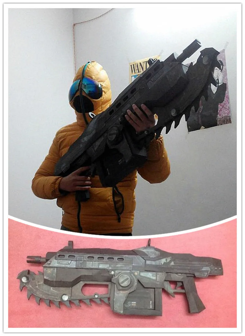 1-1-Gears-of-War-2-Lancer-COG-Military-Chian-Gun-Assault-Rifle-Paper ...