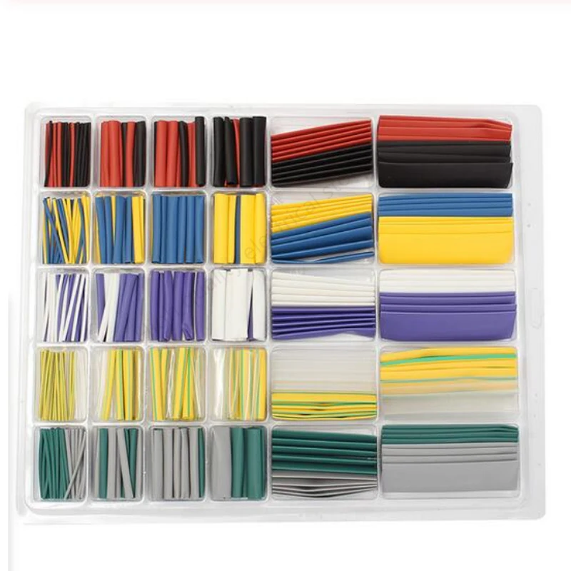 500PCS-Polyolefin-2-1-Heat-Shrink-Tube-Electrical-Wrap-Wire-Cable ...
