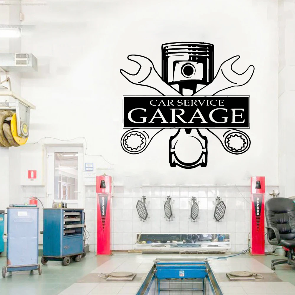 Diy Car Repair SERVICE Wall Sticker For Car Garage Vinyl Art Decal ...